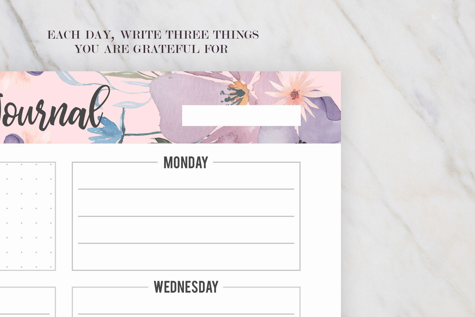 Gratitude Journal Printable, Happy Planner Inserts Printable, One Line ...