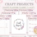 Craft Project Planner, Embroidery Planner, Sewing Organizer, Project ...