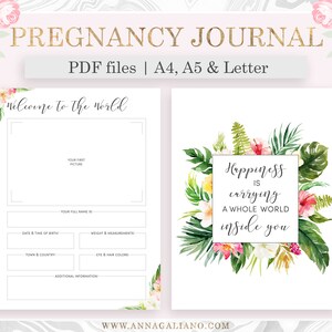 Pregnancy Journal Printable, Pregnancy Planner, Mommy to Be Gift, Baby ...