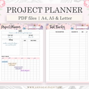 Project Planner Printable, Productivity Planner, Task Tracker, A5 ...