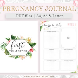Pregnancy Journal Printable, Pregnancy Planner, Mommy to Be Gift, Baby ...
