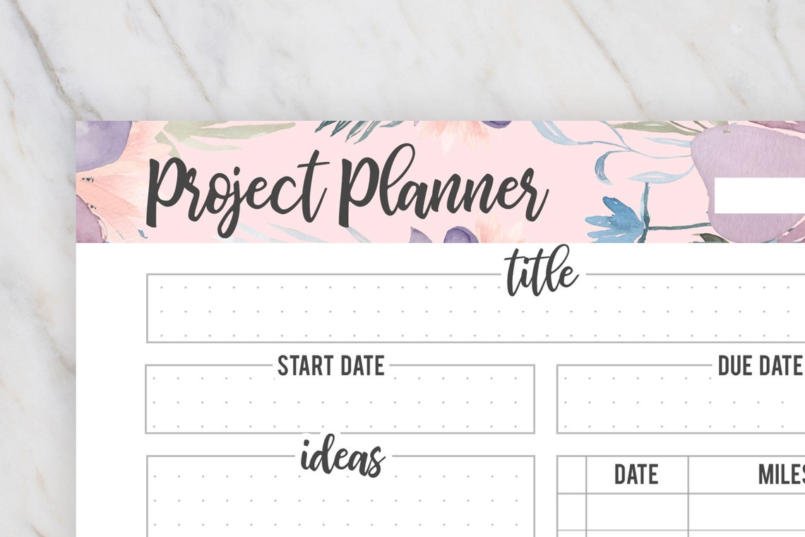 Project Planner Printable, Productivity Planner, Task Tracker, A5 ...