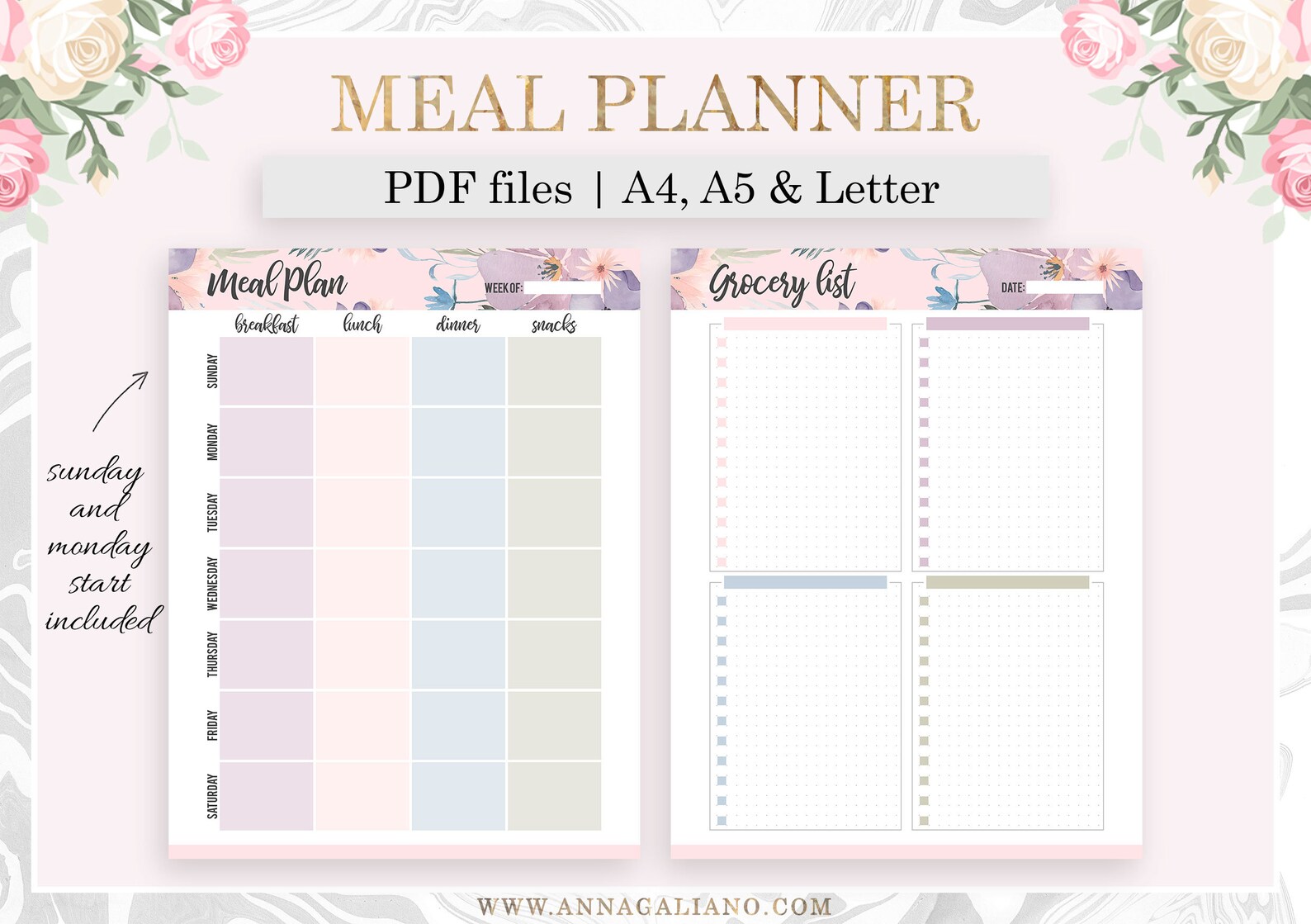Planner Essentials, A5 Planner Inserts, Life Planner Printable ...
