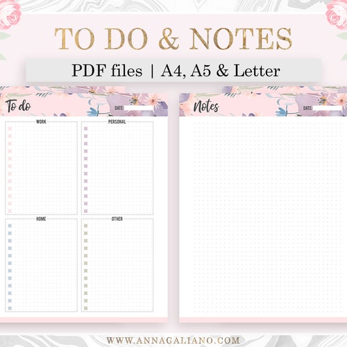 Happy Planner TO DO List Notes Pages Happy Planner Inserts - Etsy