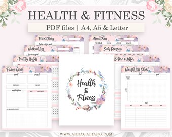 Fitness Planner Insert Printable Printable Planner (Download Now) - Etsy