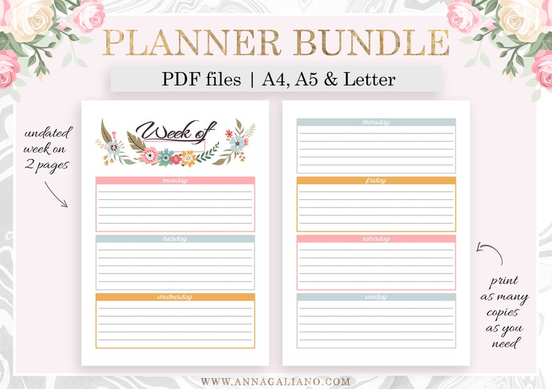Planner Essentials Printable Inserts Life Planner Planner - Etsy