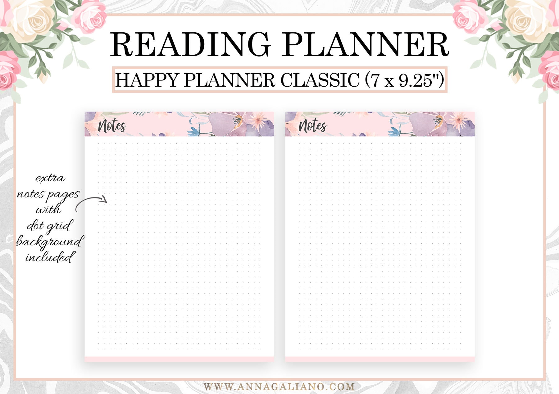 Reading Planner, Happy Planner Inserts Printable, Reading Journal ...