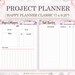 Project Planner Printable, Productivity Planner, Task Tracker, Happy ...