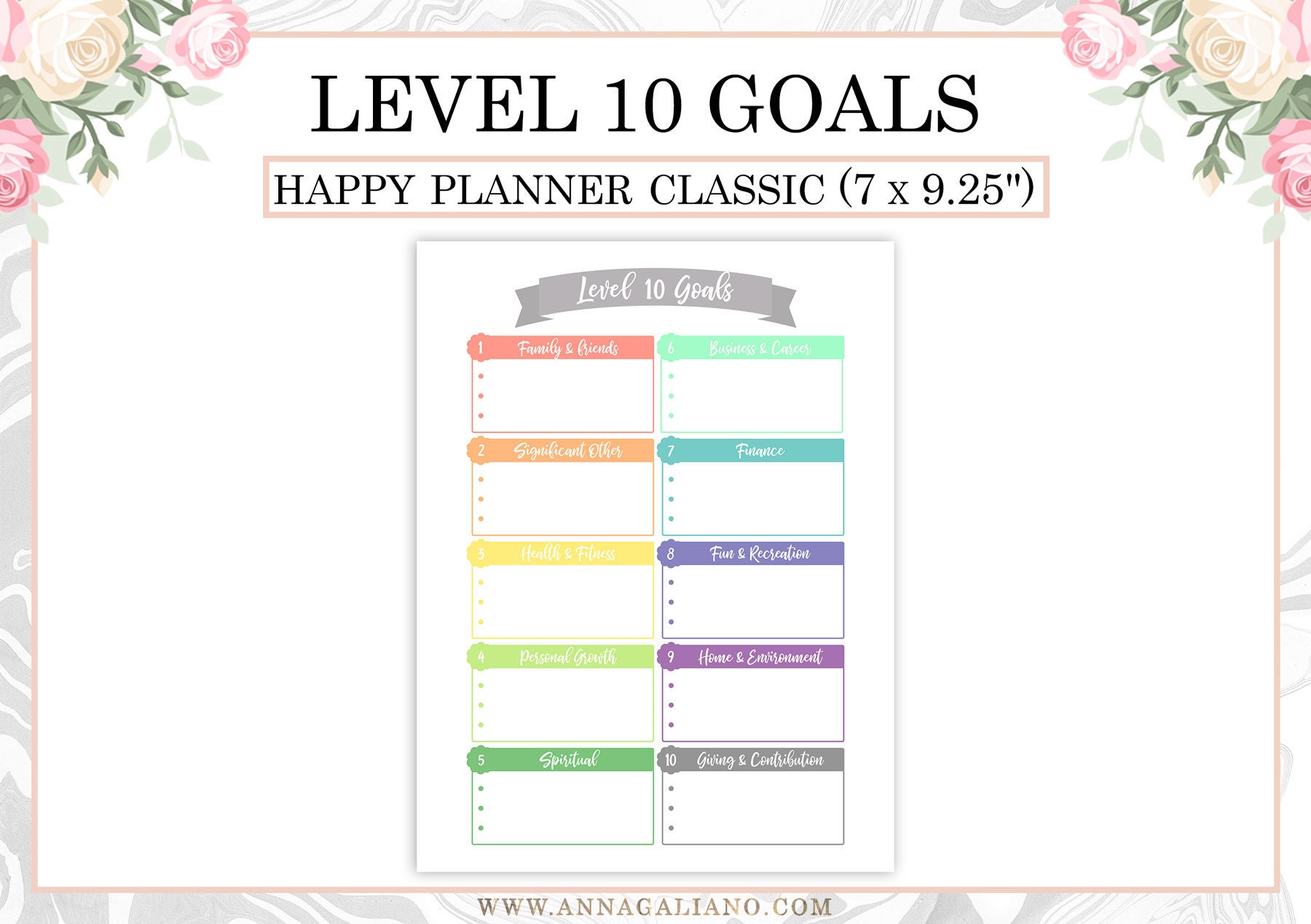 Happy Planner Inserts Printable, New Year Planner, Resolutions Planner ...