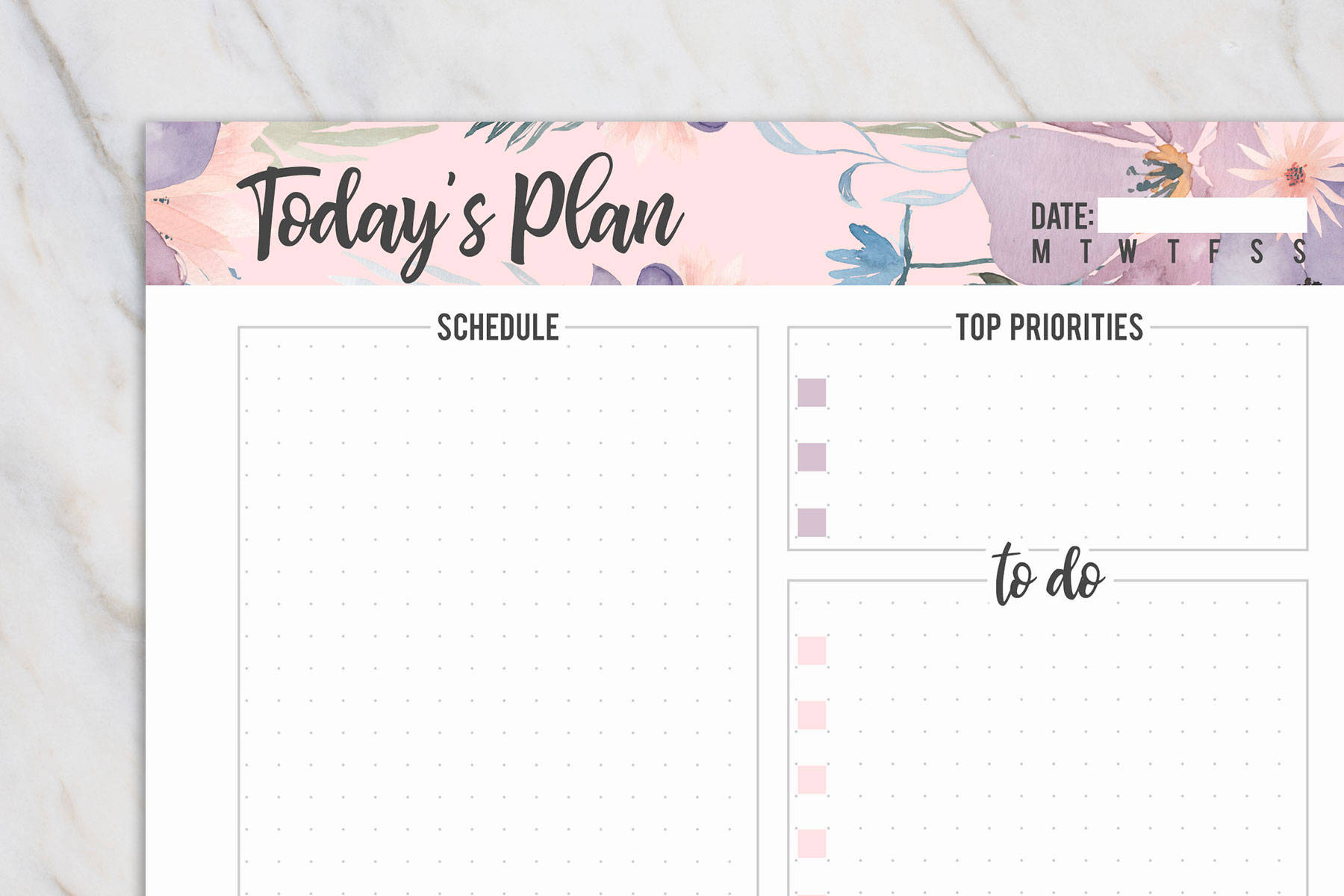 Happy Planner Inserts Printable, Happy Planner Daily Insert, Daily ...