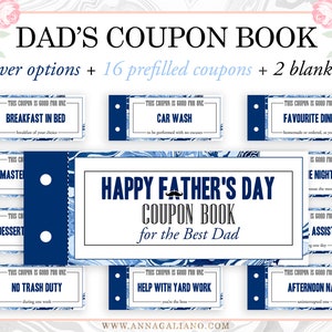 Father's Day Gift, Dad Gift, Coupon Book for Dad, Father's Day Coupons ...
