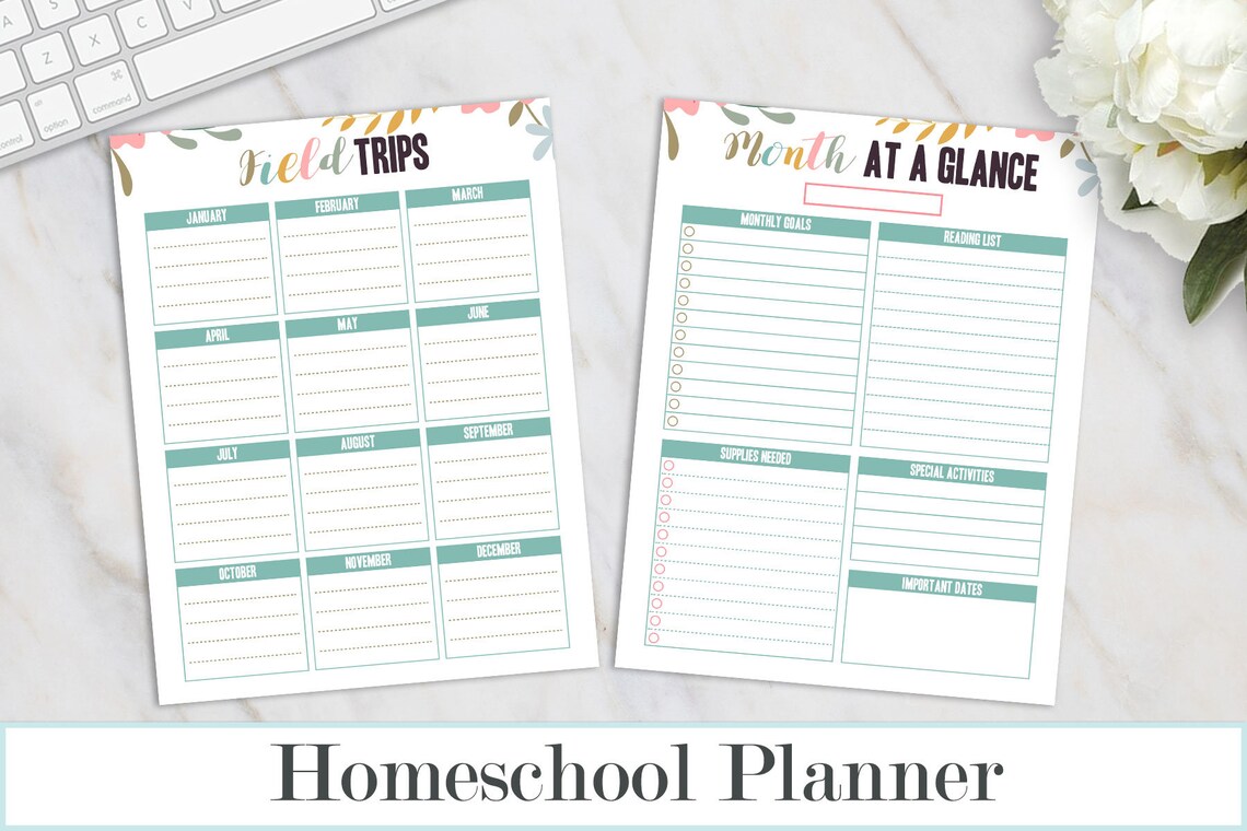 Homeschool Planner Printable, Homeschool Lesson Planner, Homeschool ...