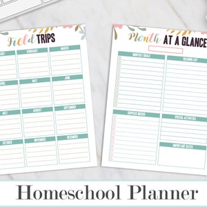 Homeschool Planner Printable, Homeschool Lesson Planner, Homeschool ...