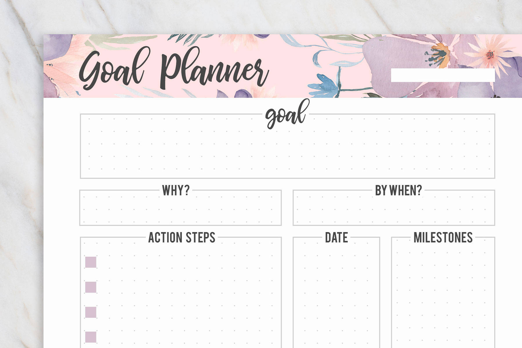 Happy Planner Inserts Printable, Goal Planner Printable, Goal Setting ...