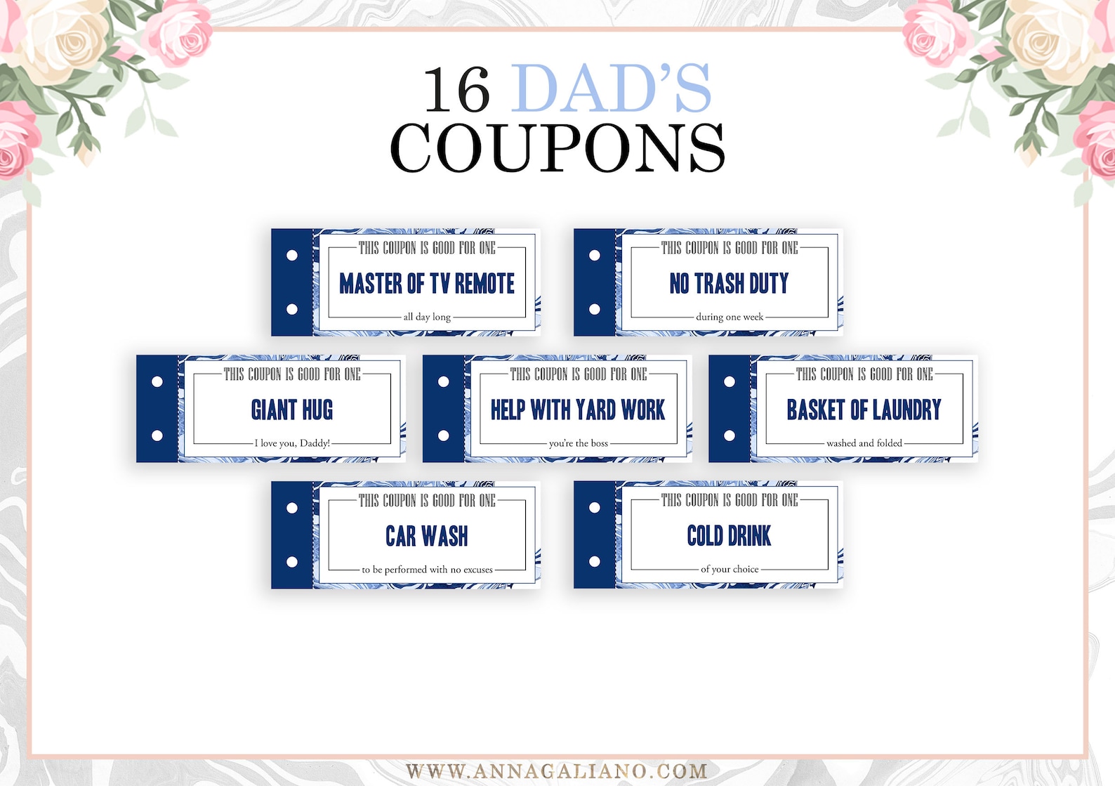 Father's Day Gift, Dad Gift, Coupon Book for Dad, Father's Day Coupons ...