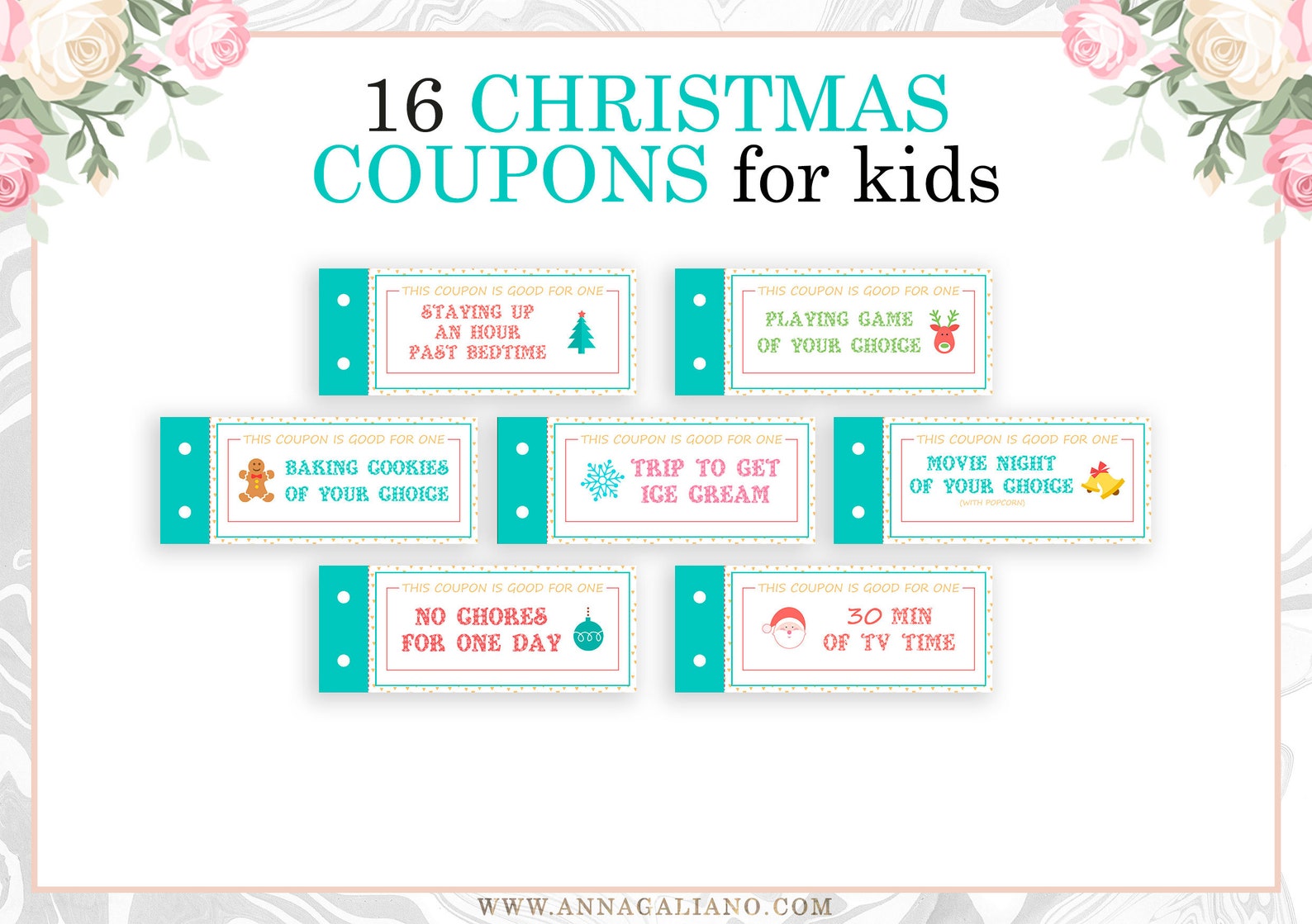 Christmas Coupon Book for Kids, Coupon Book Template, Kid's Coupon Book ...