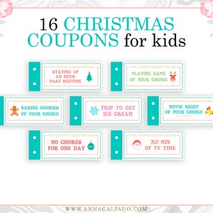 Christmas Coupon Book for Kids, Coupon Book Template, Kid's Coupon Book ...
