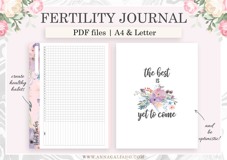 Fertility Journal Printable, Fertility Planner, TTC Planner, Ovulation ...