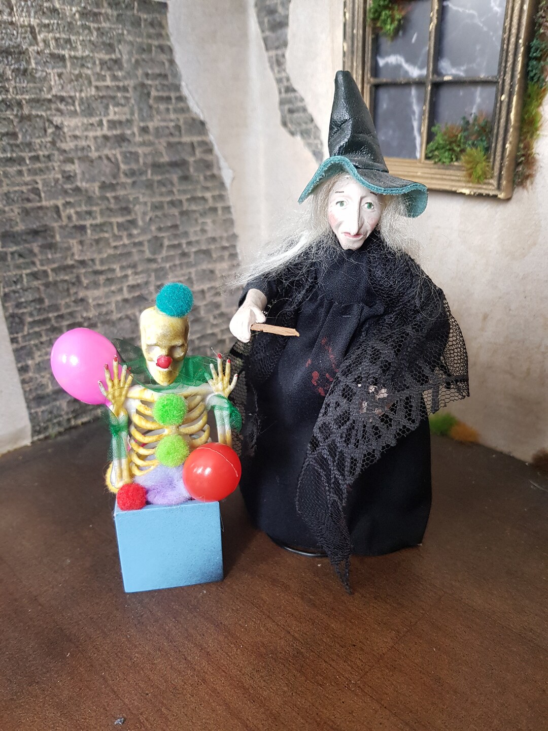 Very Small Clown Skeleton in Box for Dolls House or Diorama - Creepy ...