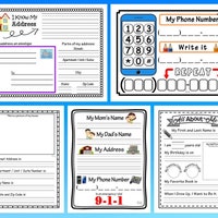 Address and Phone Number Practice Activity, I Know My Home Address ...