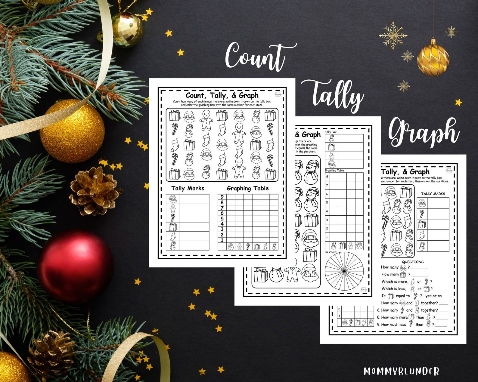 Count Tally and Graph Activity Sheet Thanksgiving Theme - Etsy