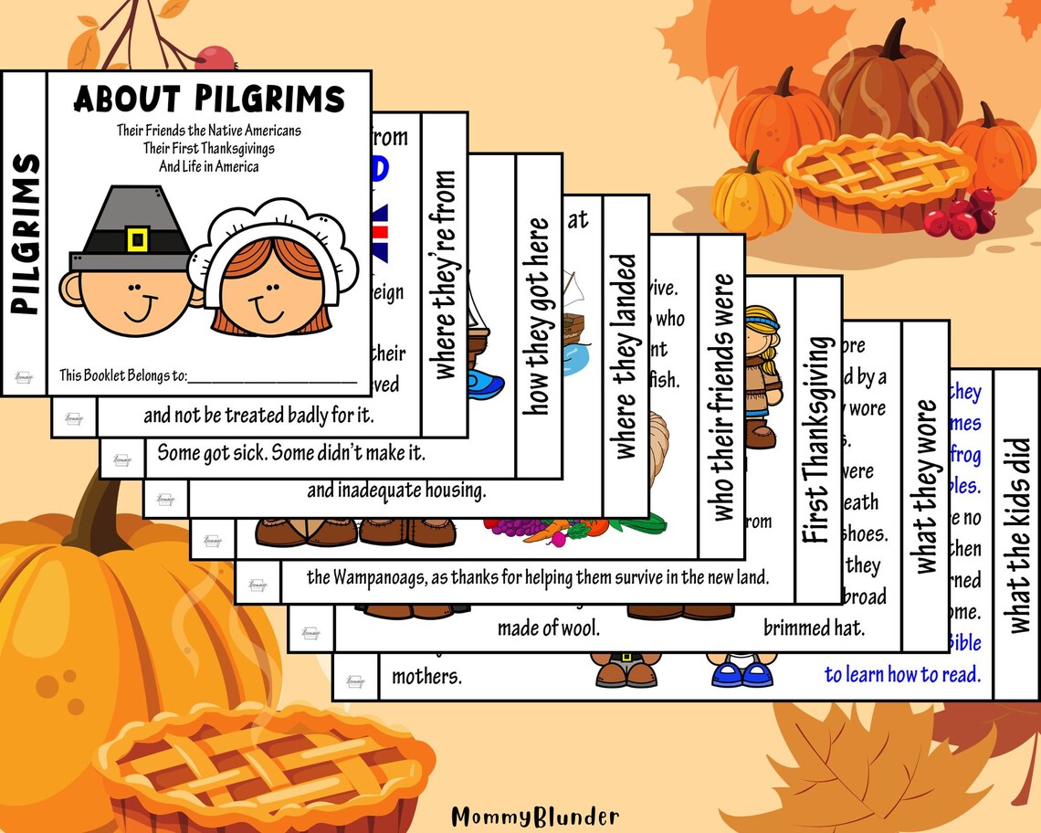 All About Pilgrims Mini Book - Etsy