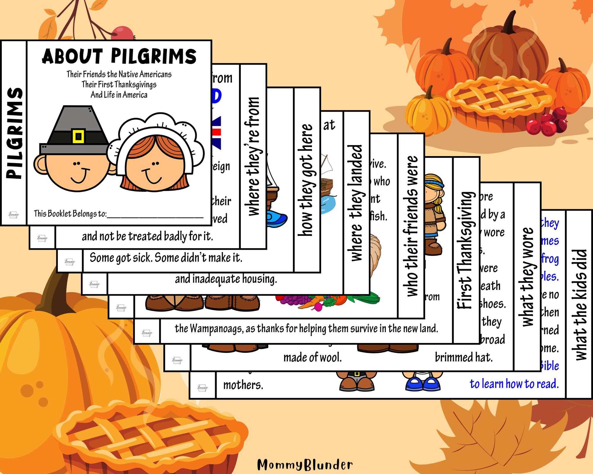 All About Pilgrims Mini Book - Etsy