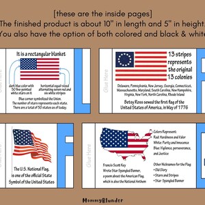 American Flag Booklet: Kids Learning Activity (digital Download) - Etsy