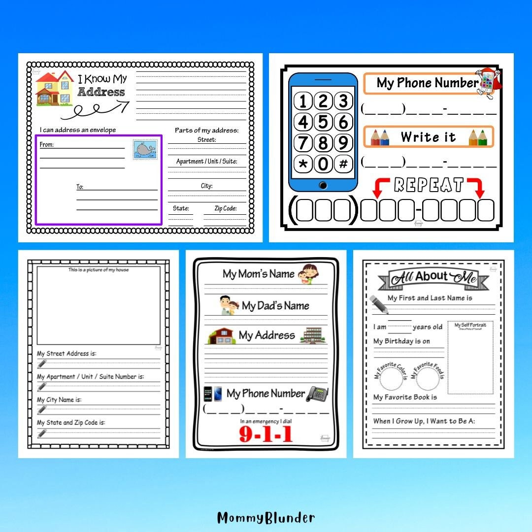 My Address, My Phone Number, & All About Me - Etsy