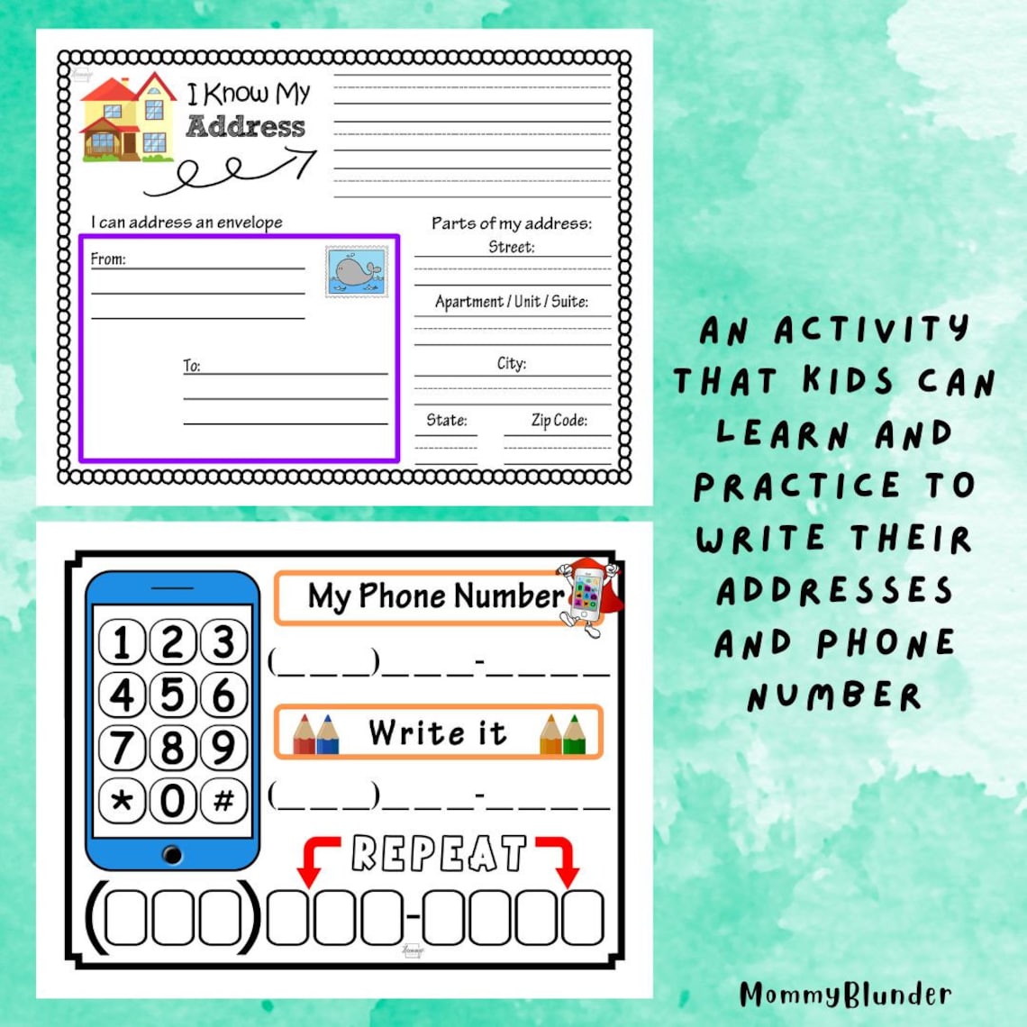 My Address, My Phone Number, & All About Me - Etsy