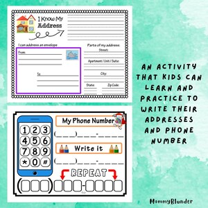 My Address, My Phone Number, & All About Me - Etsy