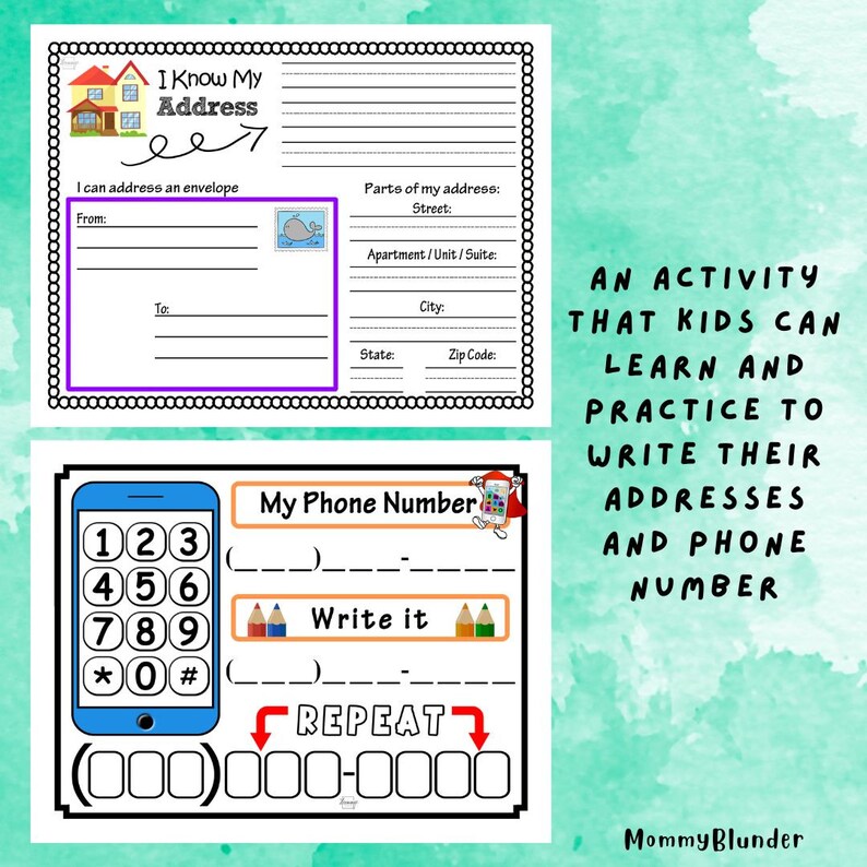 My Address, My Phone Number, & All About Me - Etsy