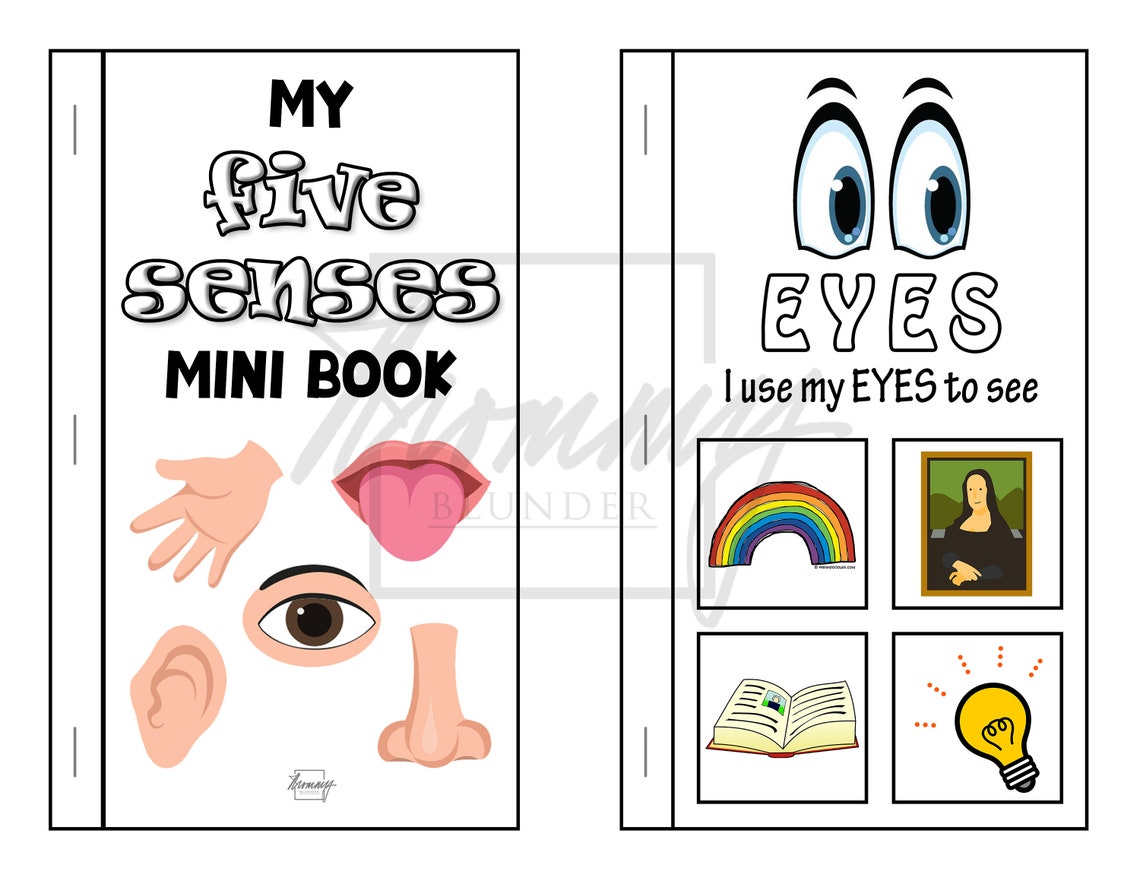 My 5 Senses Mini Book Bonus Anchor Chart Learning About - Etsy Australia