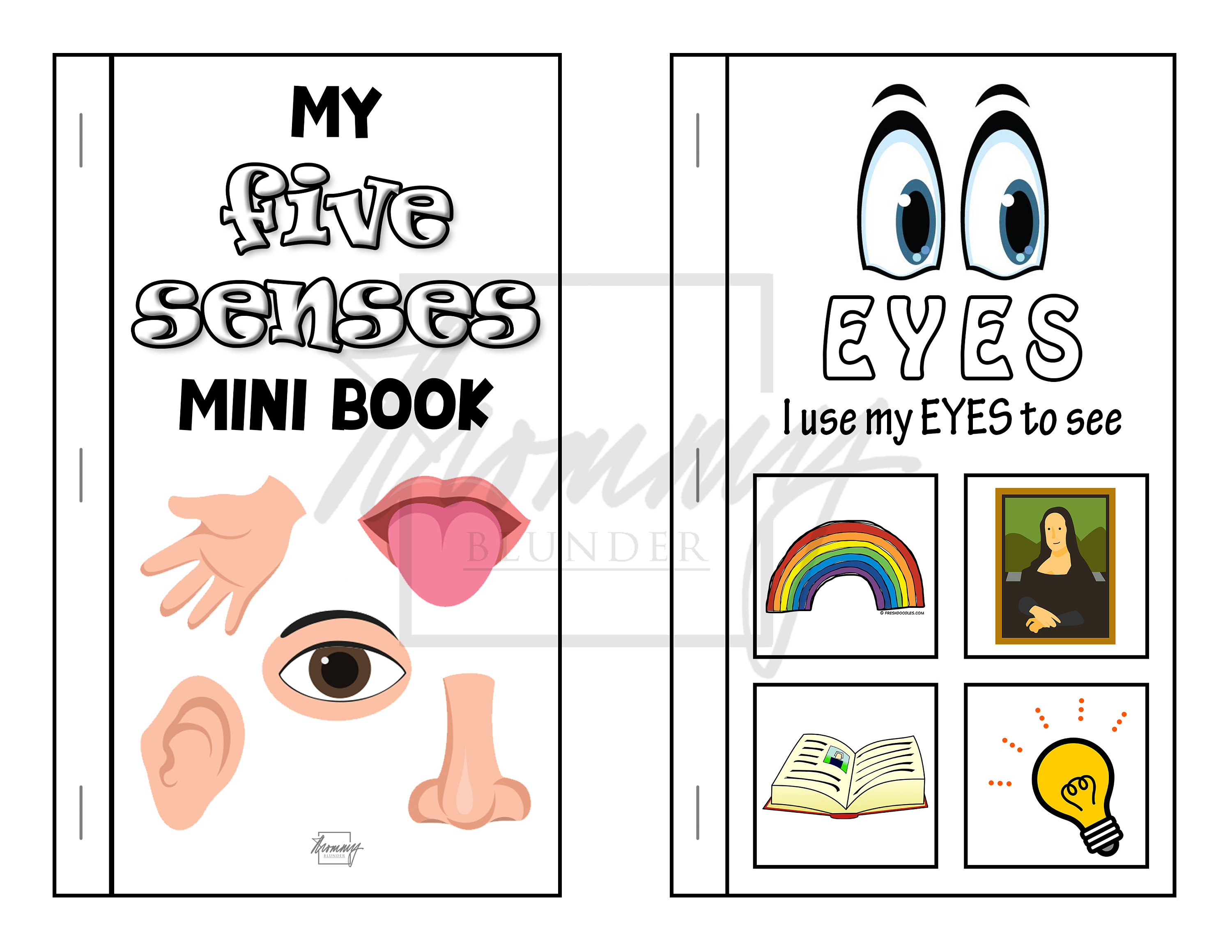 My 5 Senses Mini Book Bonus Anchor Chart Learning About - Etsy Australia