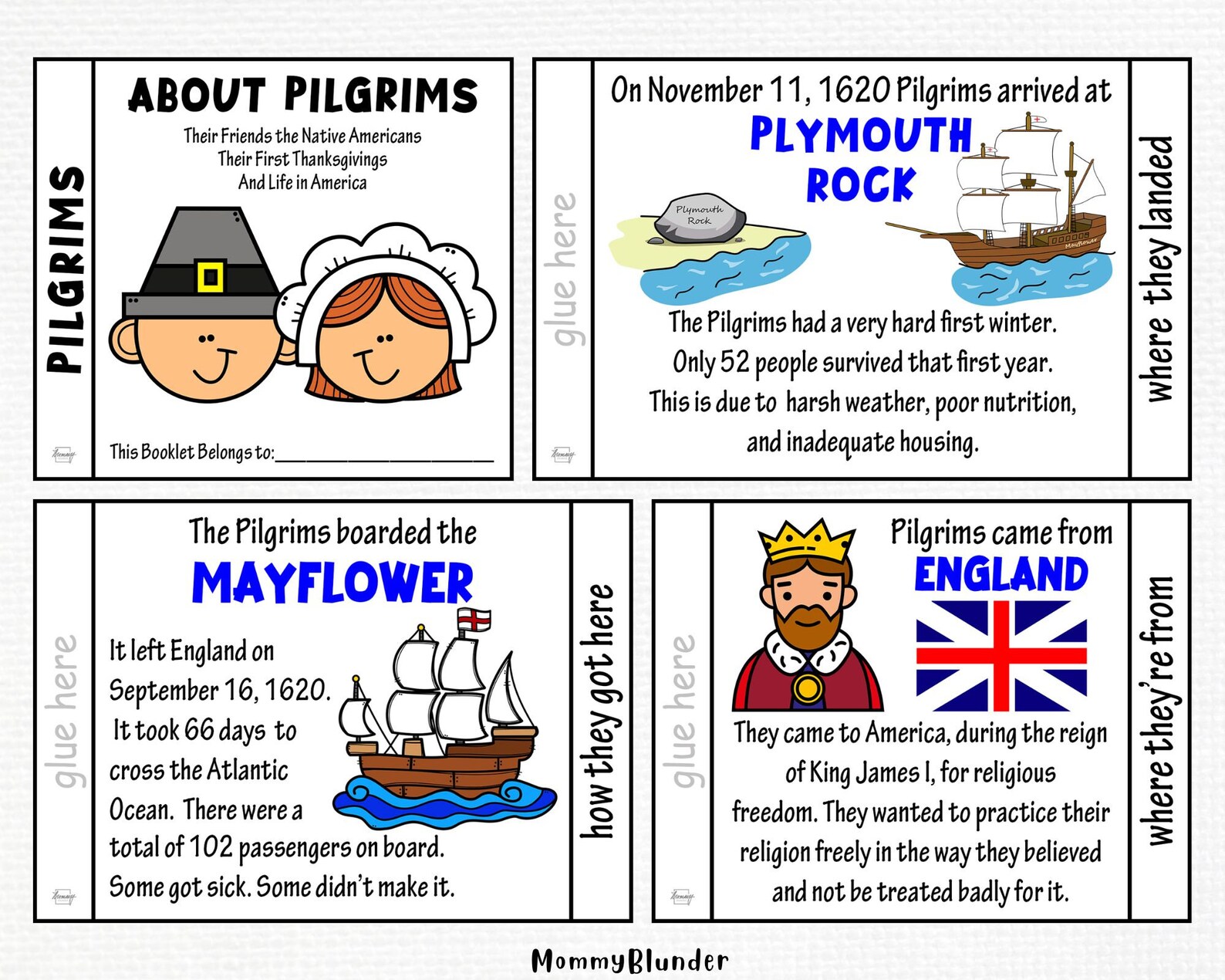 All About Pilgrims Mini Book - Etsy