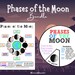 Phases of the Moon | Anchor Chart | Spinner | Colored & Black and White ...