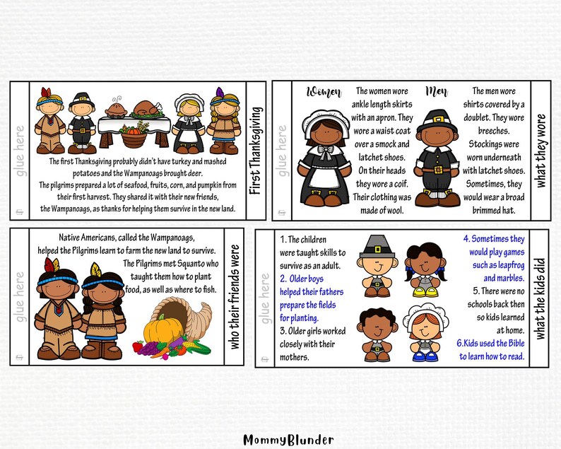 All About Pilgrims Mini Book - Etsy