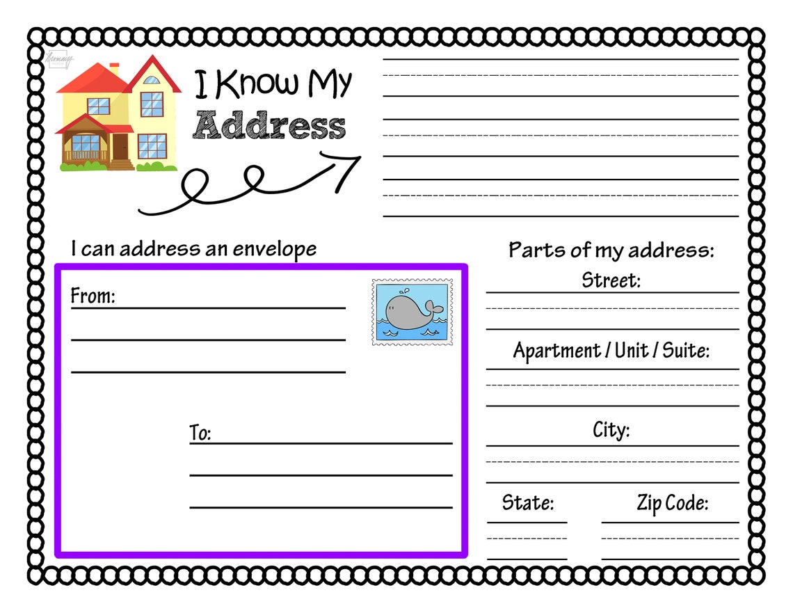 My Address, My Phone Number, & All About Me - Etsy
