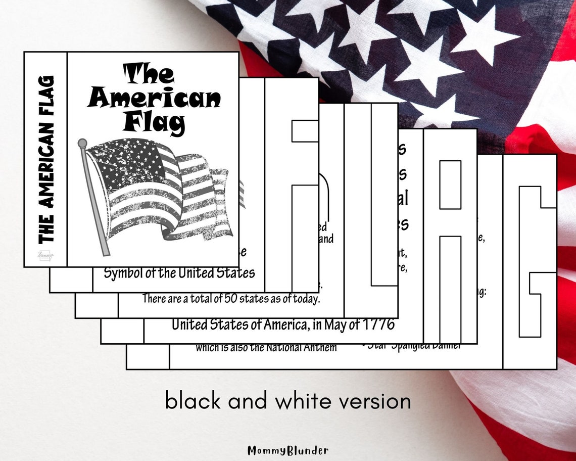 American Flag Booklet | Lesson About the American Flag | All About the ...