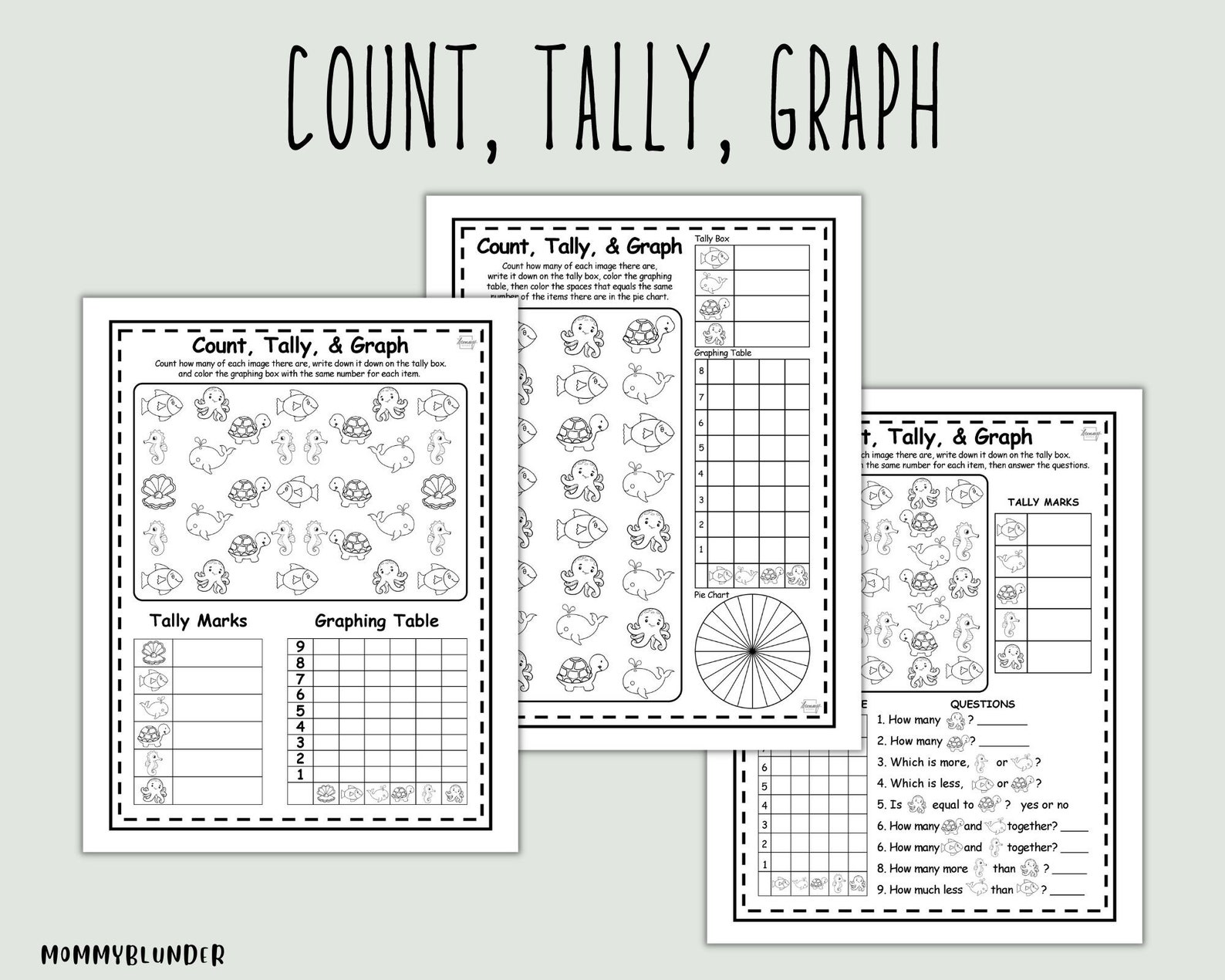 Count Tally and Graph Activity Sheet Thanksgiving Theme - Etsy