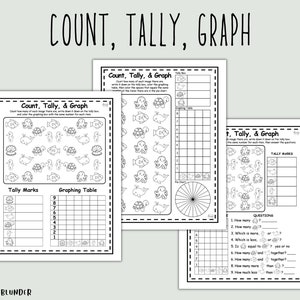 Count Tally and Graph Activity Sheet Thanksgiving Theme - Etsy
