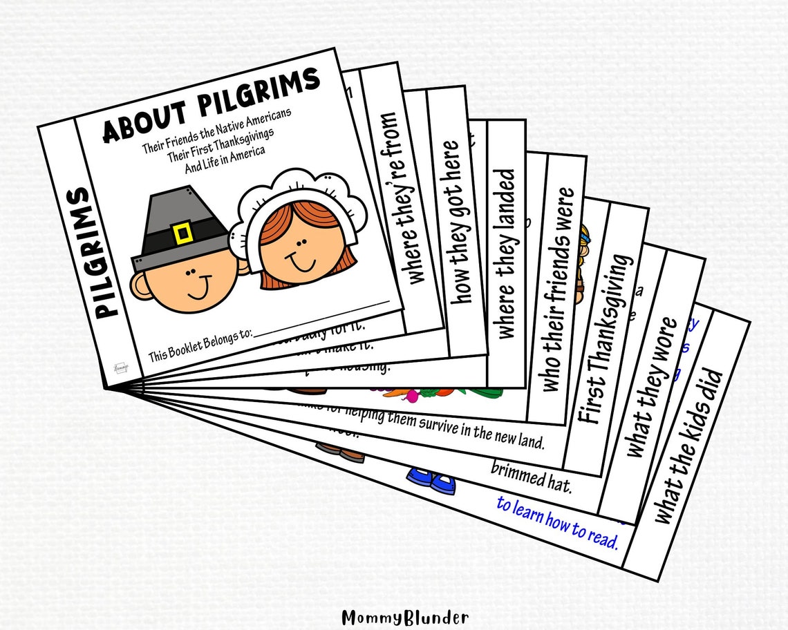 All About Pilgrims Mini Book - Etsy