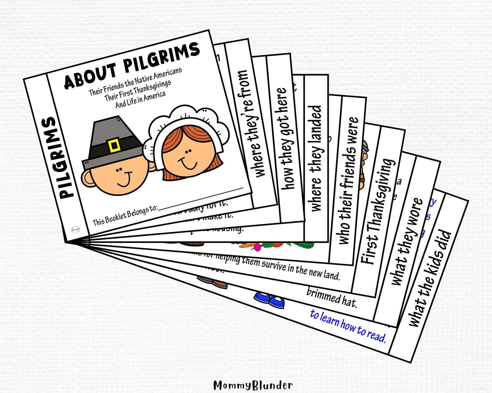 All About Pilgrims Mini Book - Etsy