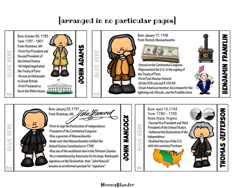Founding Fathers Booklet & Spinner Bundle | Educational Bundle ...