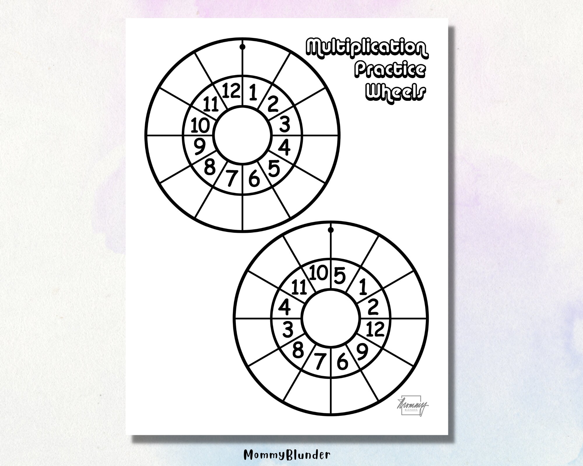 Multiplication Bundle | Multiplication Table | Multiplication Wheel ...