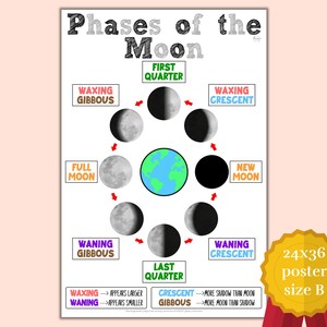Phases of the Moon Anchor Chart Learning Activity - Etsy