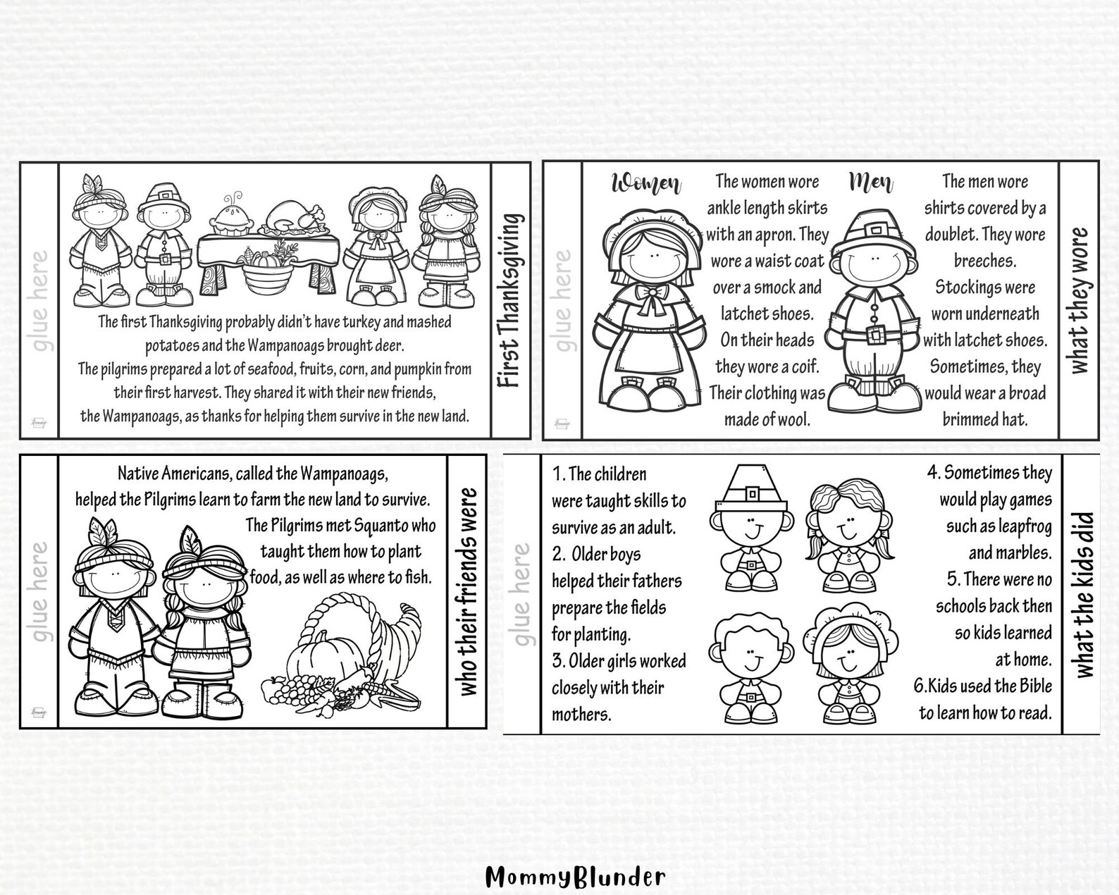 All About Pilgrims Mini Book - Etsy