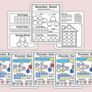 Number Bonds | Anchor Chart | Activity Sheet | Practice Sheet - Etsy