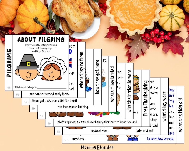 All About Pilgrims Mini Book - Etsy