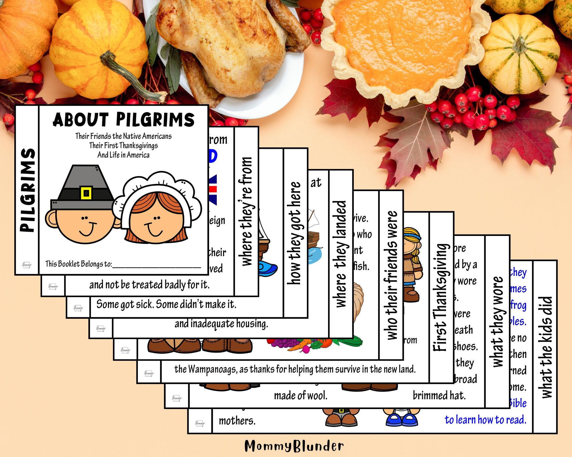 All About Pilgrims Mini Book - Etsy